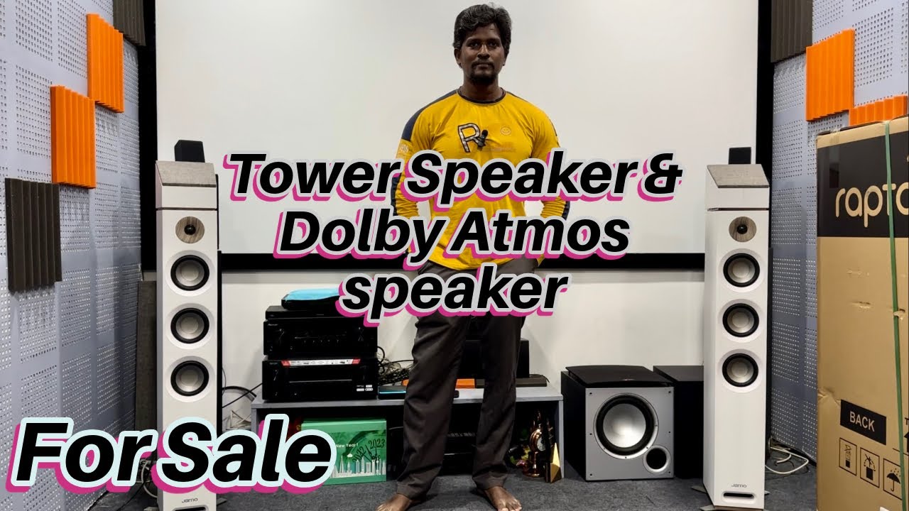 Jamo S809 Tower Speaker and Dolby atmos Speaker for Sale - YouTube