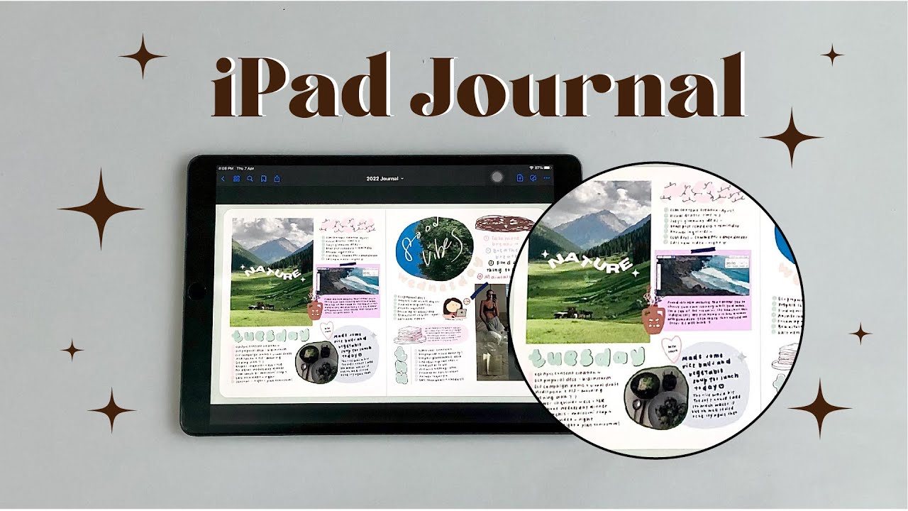 iPad Journal ASMR🦋 | Digital Bullet Journal | Free Template and Sticker ...