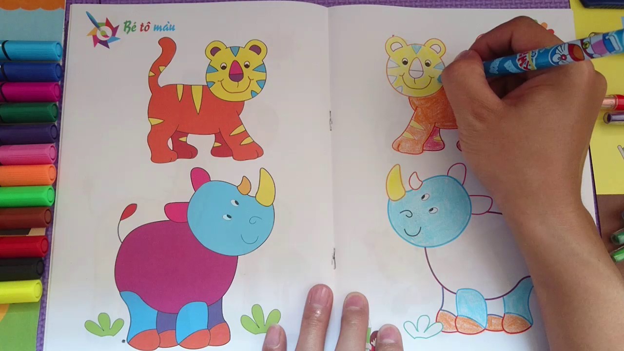 Learn colors for Kids - Be hoc mau sac tieng anh - Be hoc to mau - YouTube