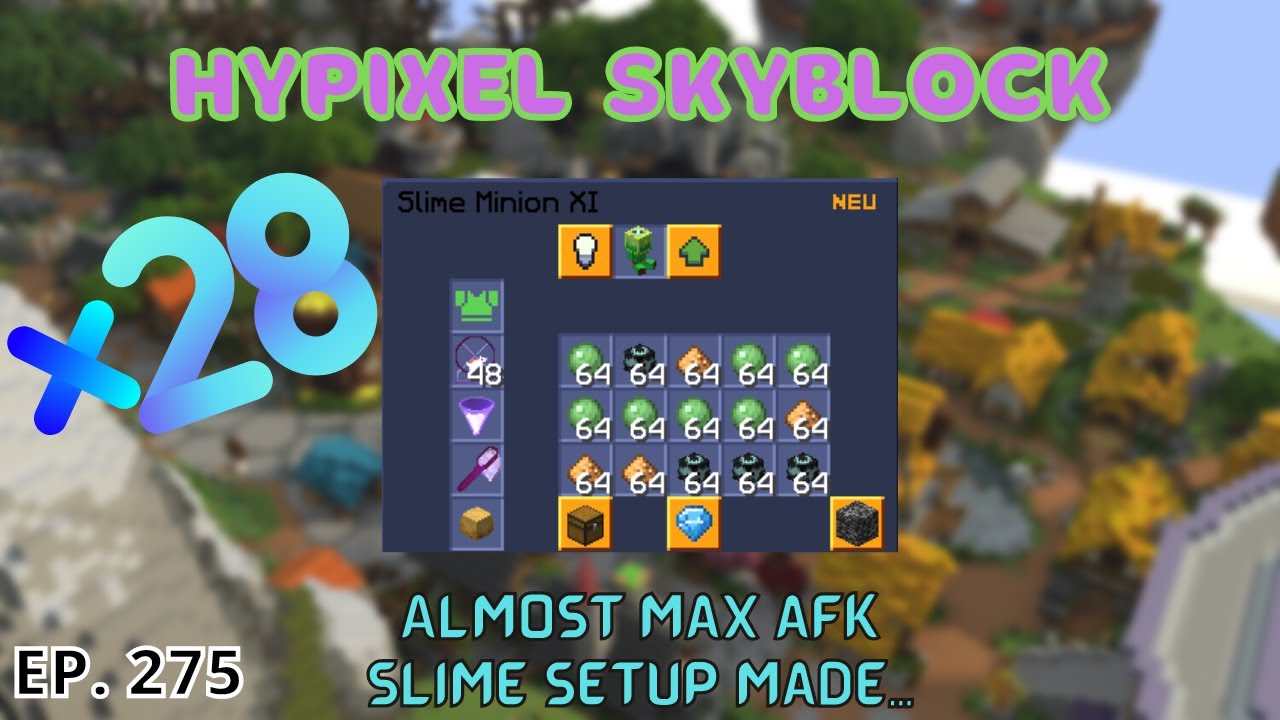 My Almost Maxed AFK Slime Farm Made $_______ I Hypixel Skyblock (275 ...