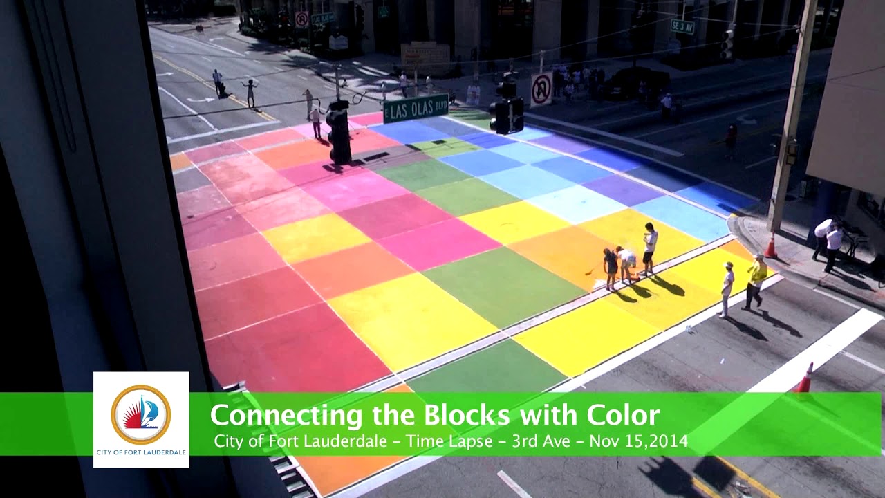 Painted Intersection E. Las Olas Boulevard & S.E. 3rd Avenue - YouTube