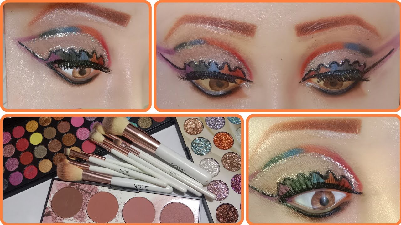 Rainbow eye makeup tutorial/rainbow eye/makeup tutorial - YouTube