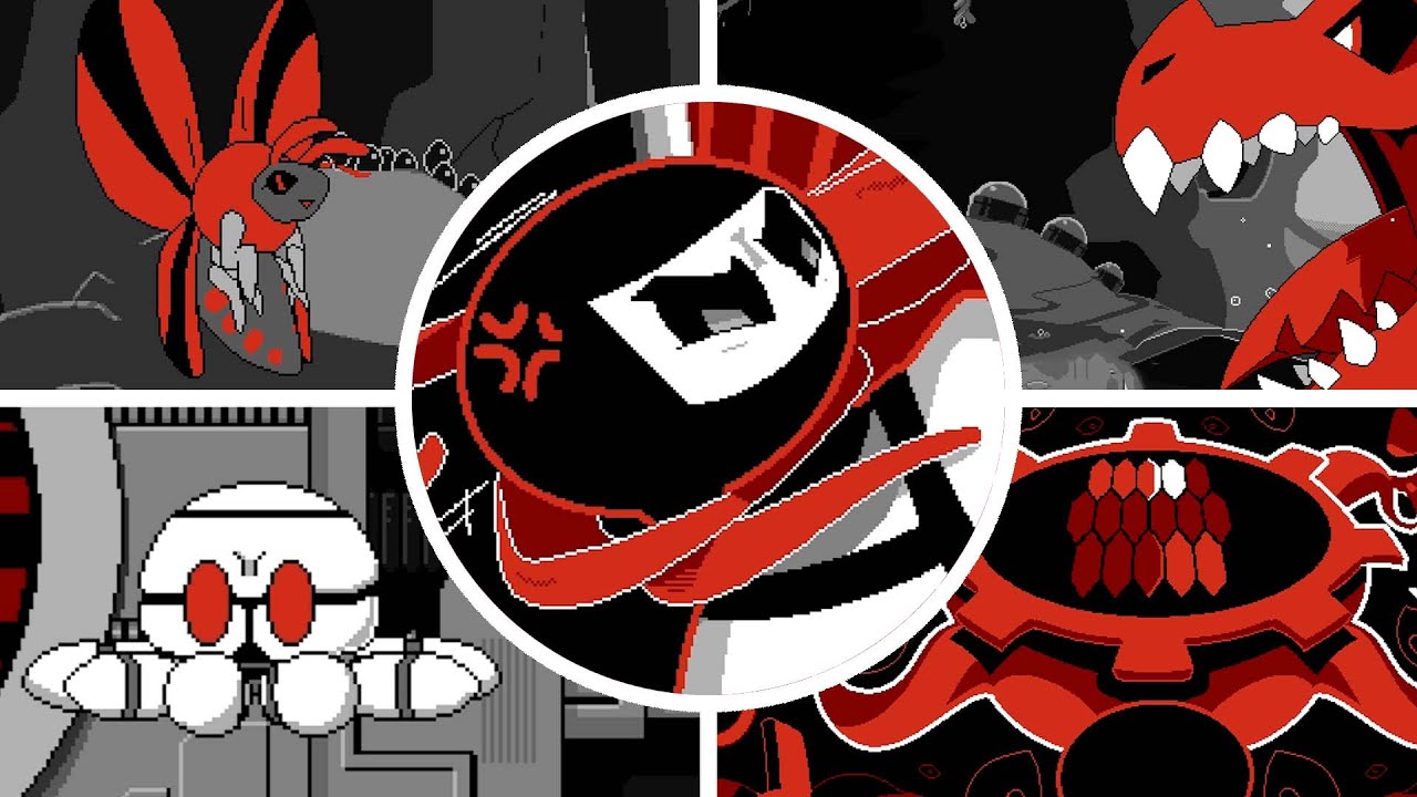Mute Crimson DX - All Bosses With Cutscenes + Ending - YouTube