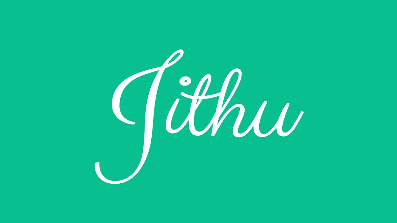 Learn how to Sign the Name Jithu Stylishly in Cursive Writing - YouTube