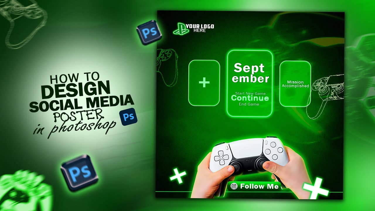 HOW TO DESIGN A NEW MONTH FLYER { PLAYSTATION 5 } IN PHOTOSHOP || - YouTube