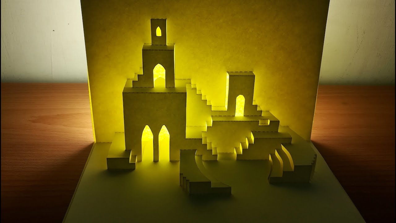 3d small castle｜Castle Pop up card｜paper art｜origami｜kirigami｜3d小城堡卡片 ...