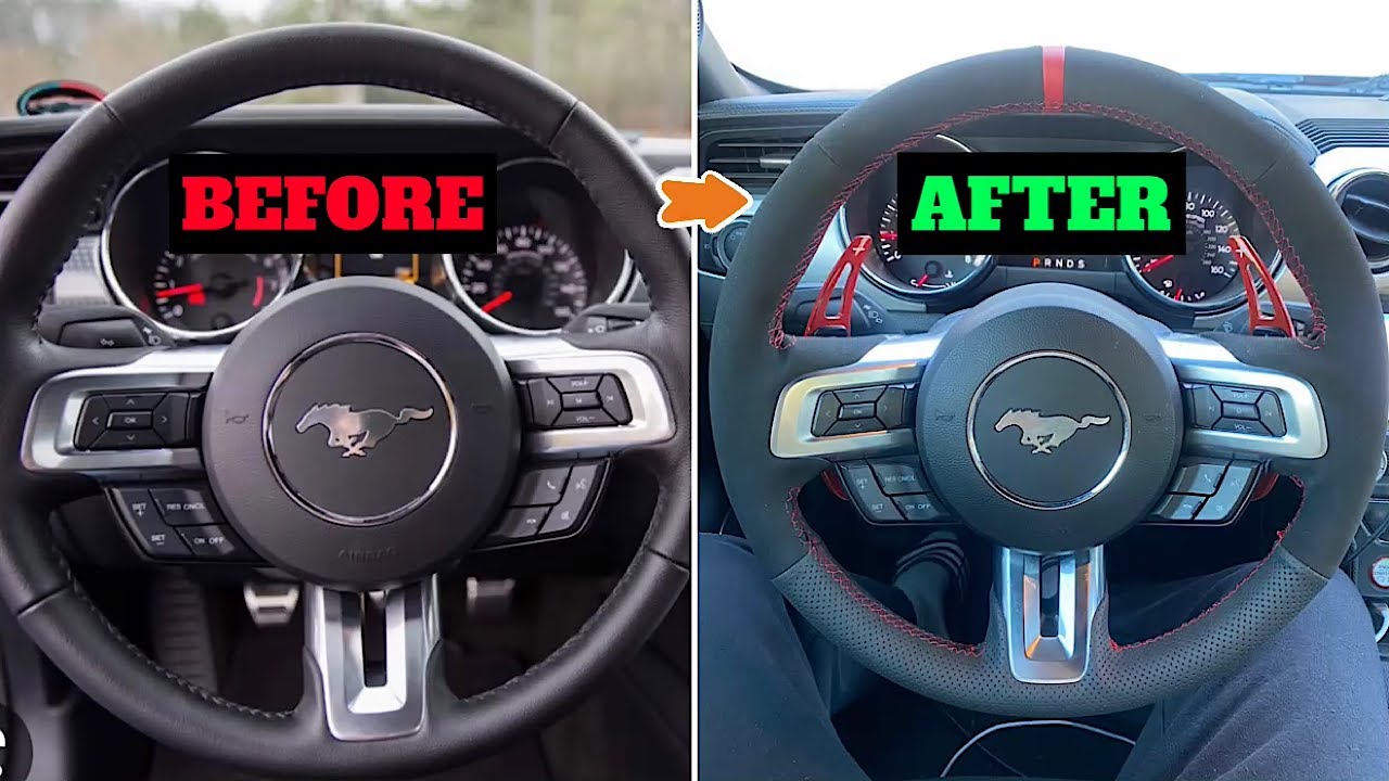 Steering Wheel Upgrade For The s550 Mustang - YouTube