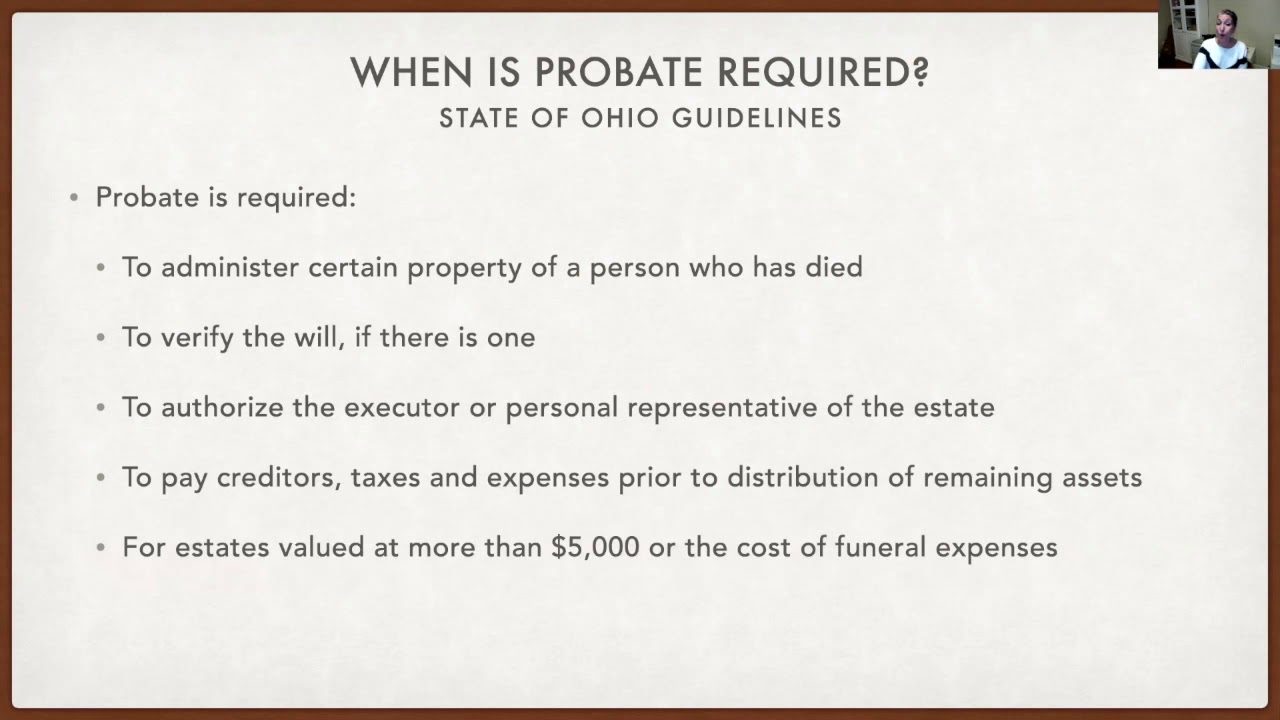 When is Probate Required in the State of Ohio? - YouTube