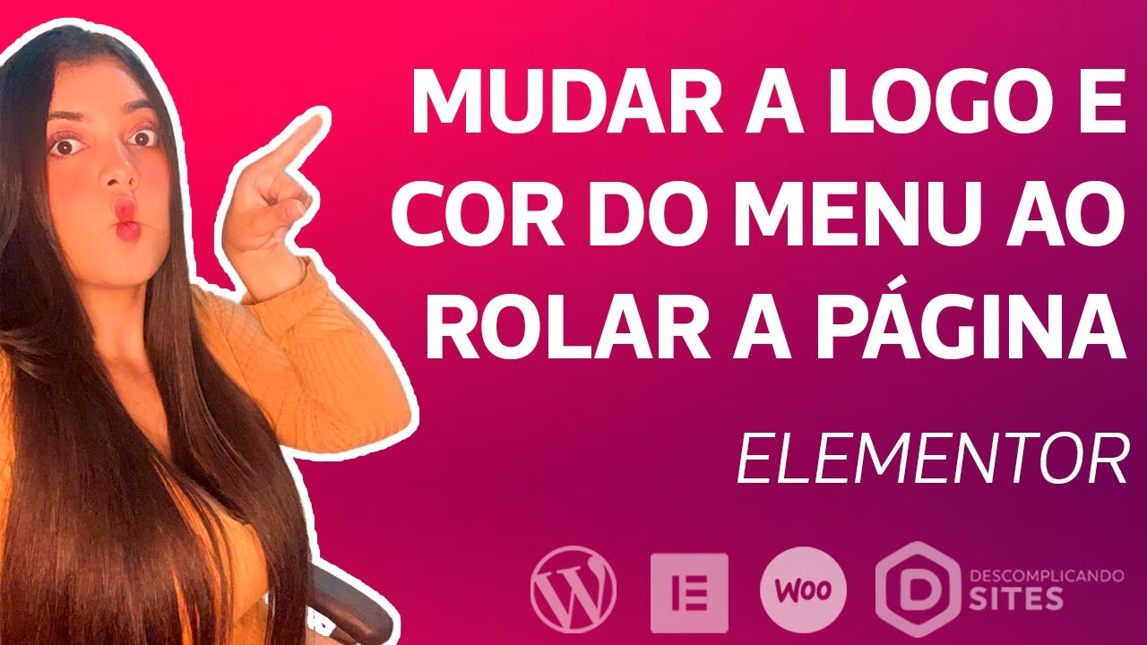 Como MUDAR A COR DA LOGO E DO MENU ao rolar a página | Elementor - YouTube