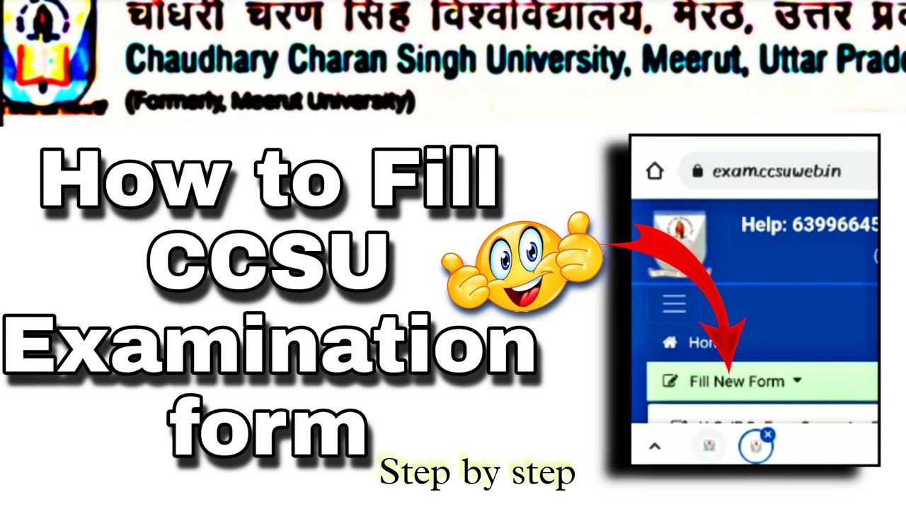 CCS university exam form kaise fill kare 2023||how to fill ccsu ...