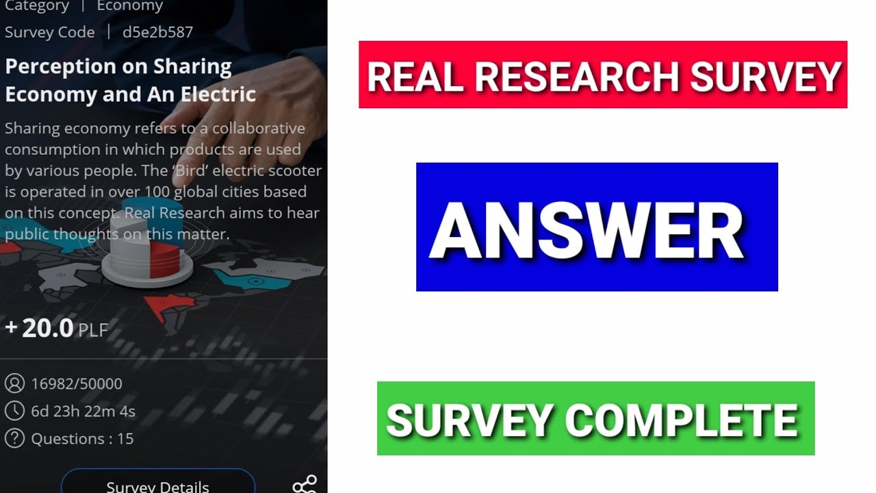 real research app answer || How to complete real research new survey ...