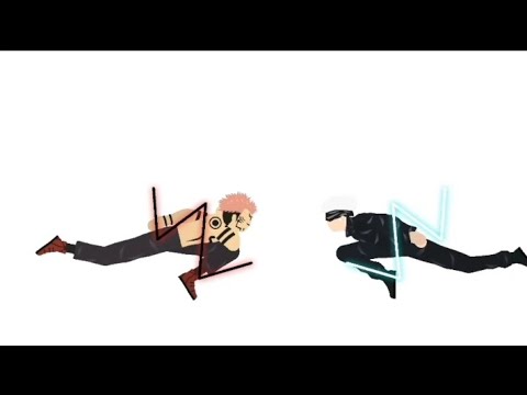 Gojo VS Sukuna - practice anim (sticks made by pandilla/bluu) - YouTube