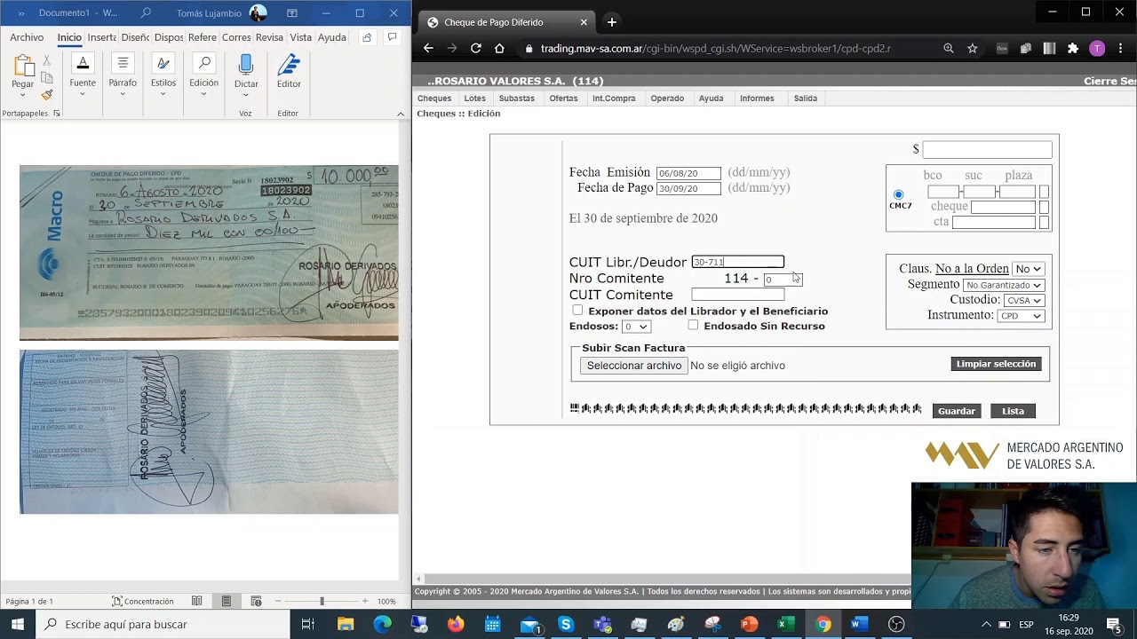 Cómo cargar un cheque físico a MAV - YouTube