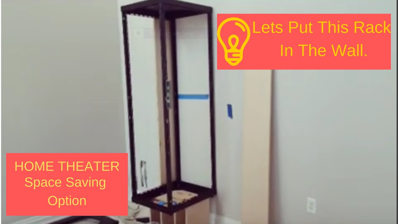 Custom In wall Audio Video Home Theater Rack Install - YouTube