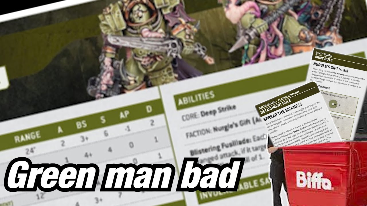 Green man bad | 10th Edition Death Guard rules - YouTube