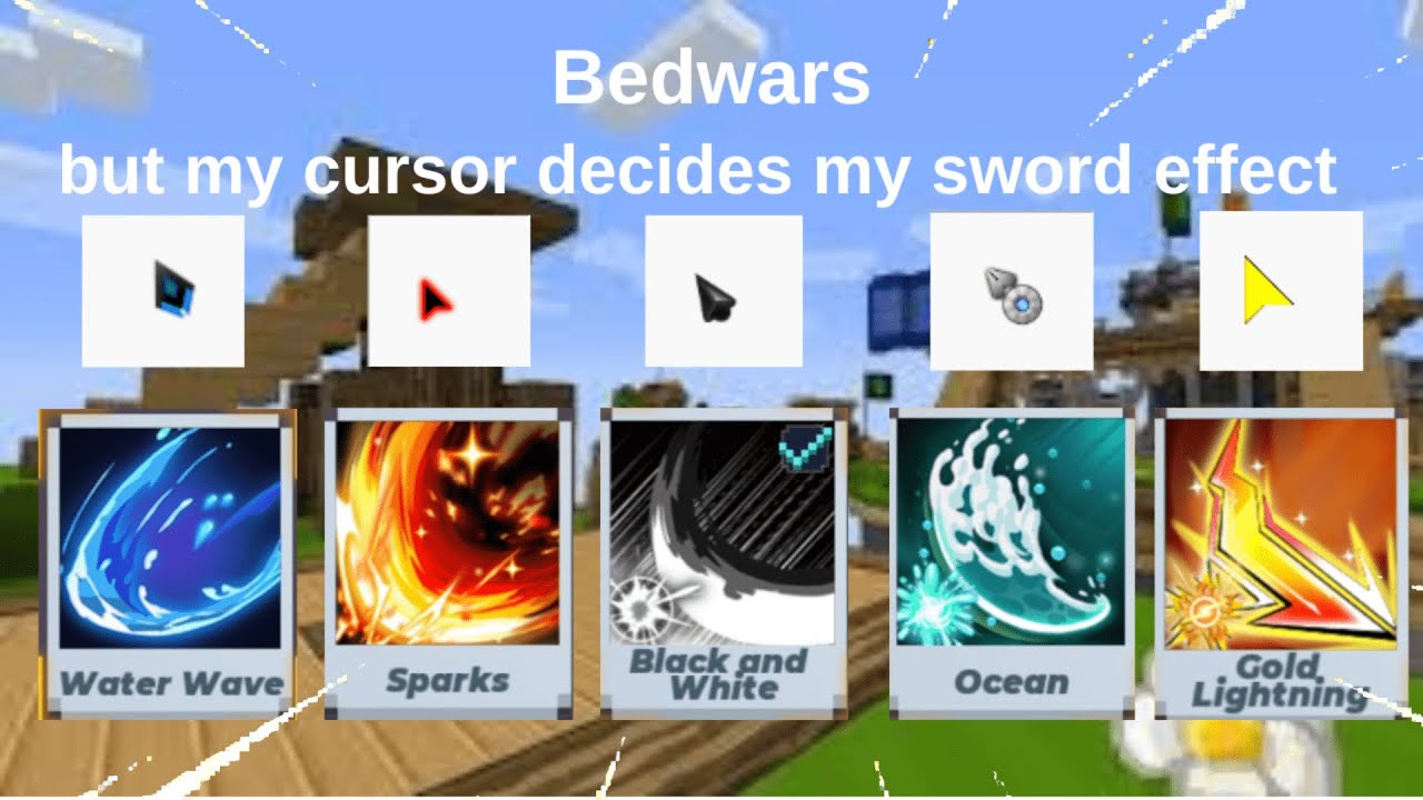 Bedwars but my cursor decides my sword effect | Blockman Go Bedwars ...