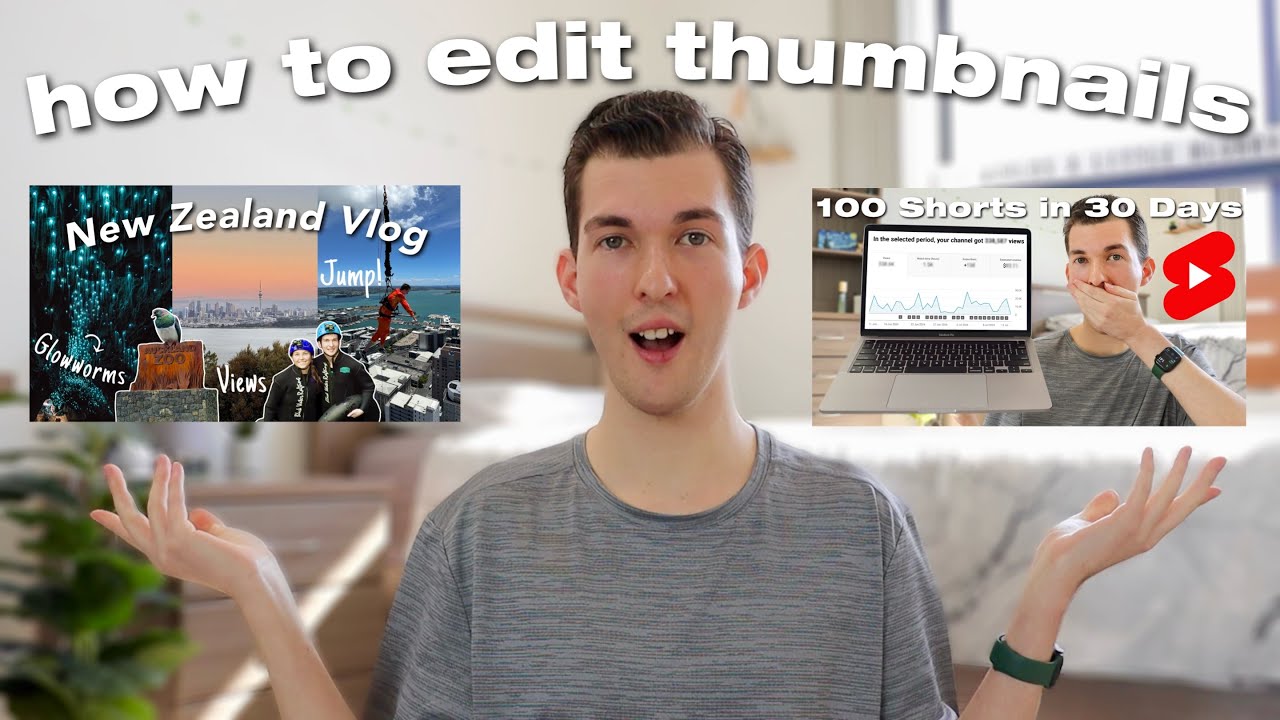 How to Edit Thumbnails for YouTube Simple & Aesthetic - YouTube