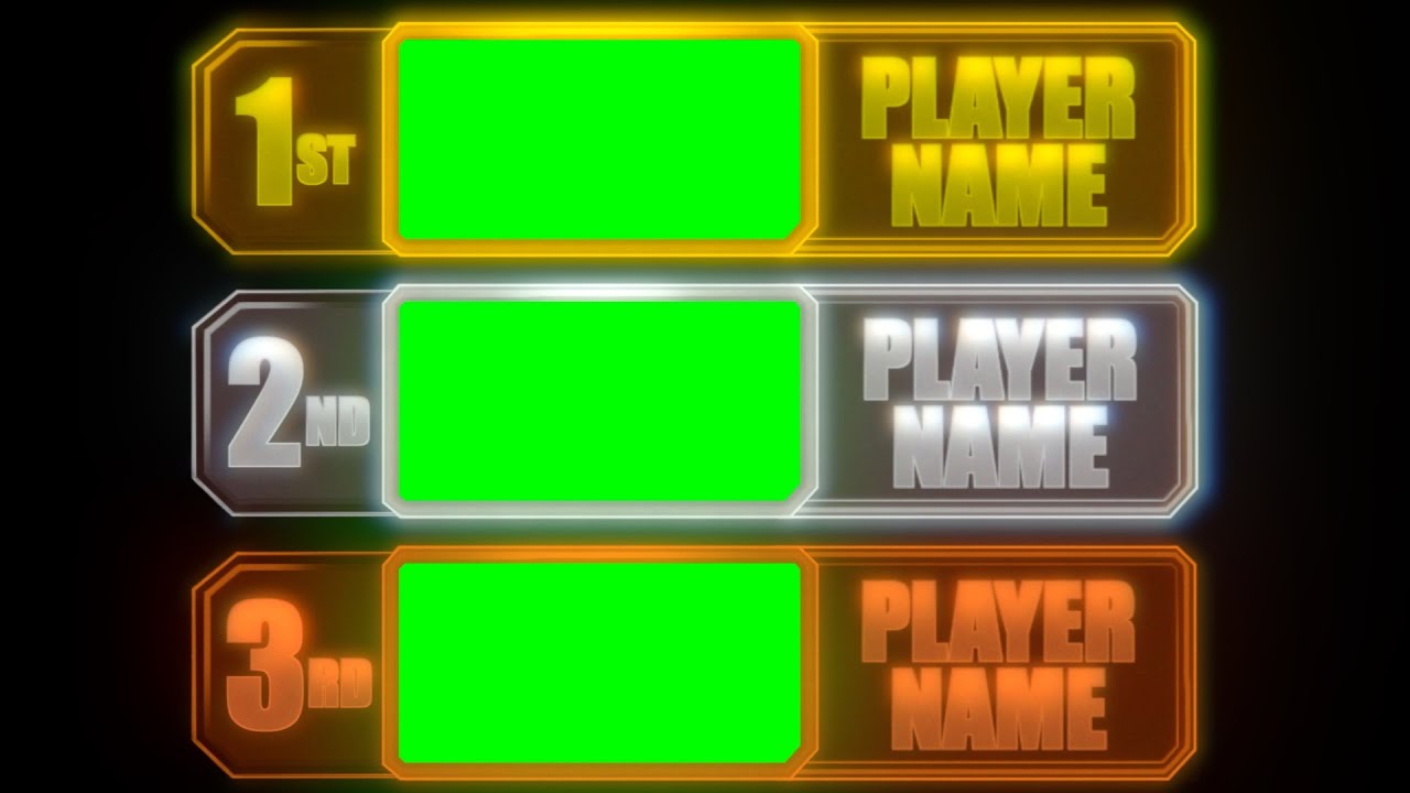 Leaderboard Ranks Green Screen | 1st–5th Place Animation Pack #ranking ...