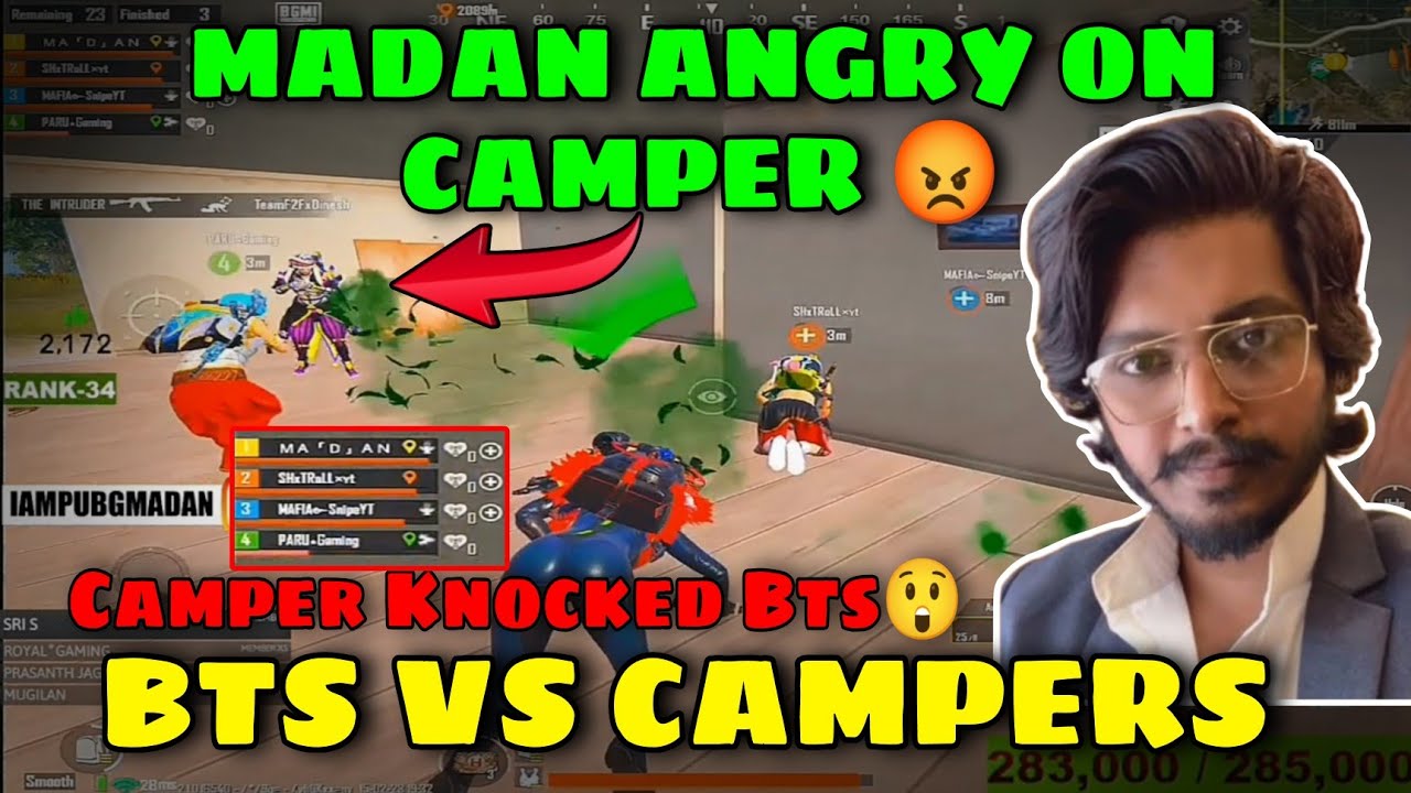 BOT SQUARD VS CAMPERS | MADAN ANGRY ON CAMPERS😡 - YouTube