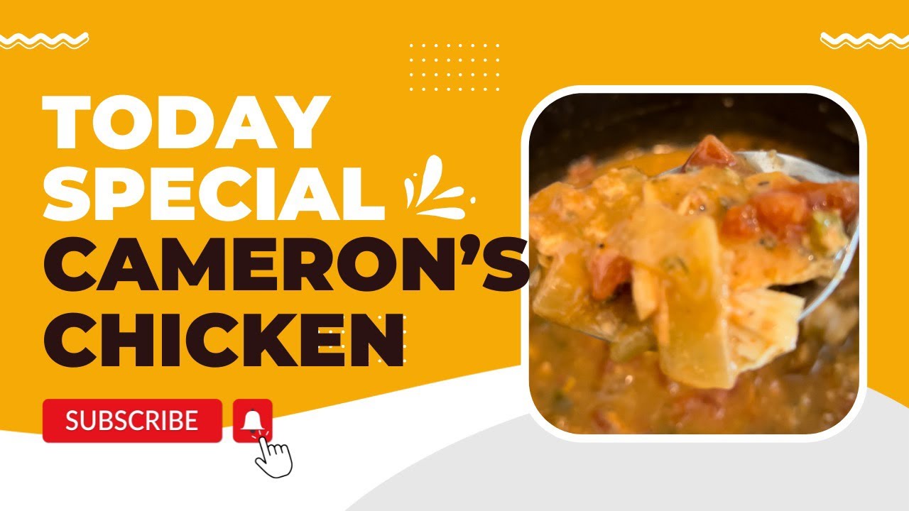 Cameron cooks chicken in a slow cooker with tomato onion and pepper ...