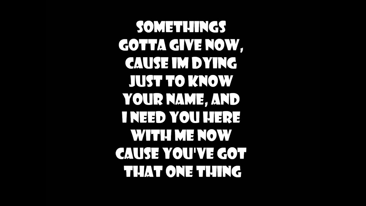 1 direction-One Thing Lyrics - YouTube