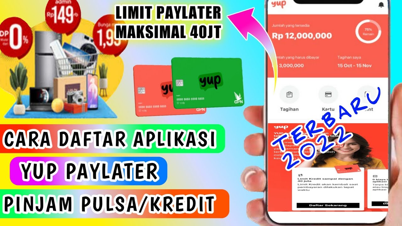 BARU.! Cara Daftar Yup Paylater Aplikasi Pijam Pulsa Kredit Barang ...