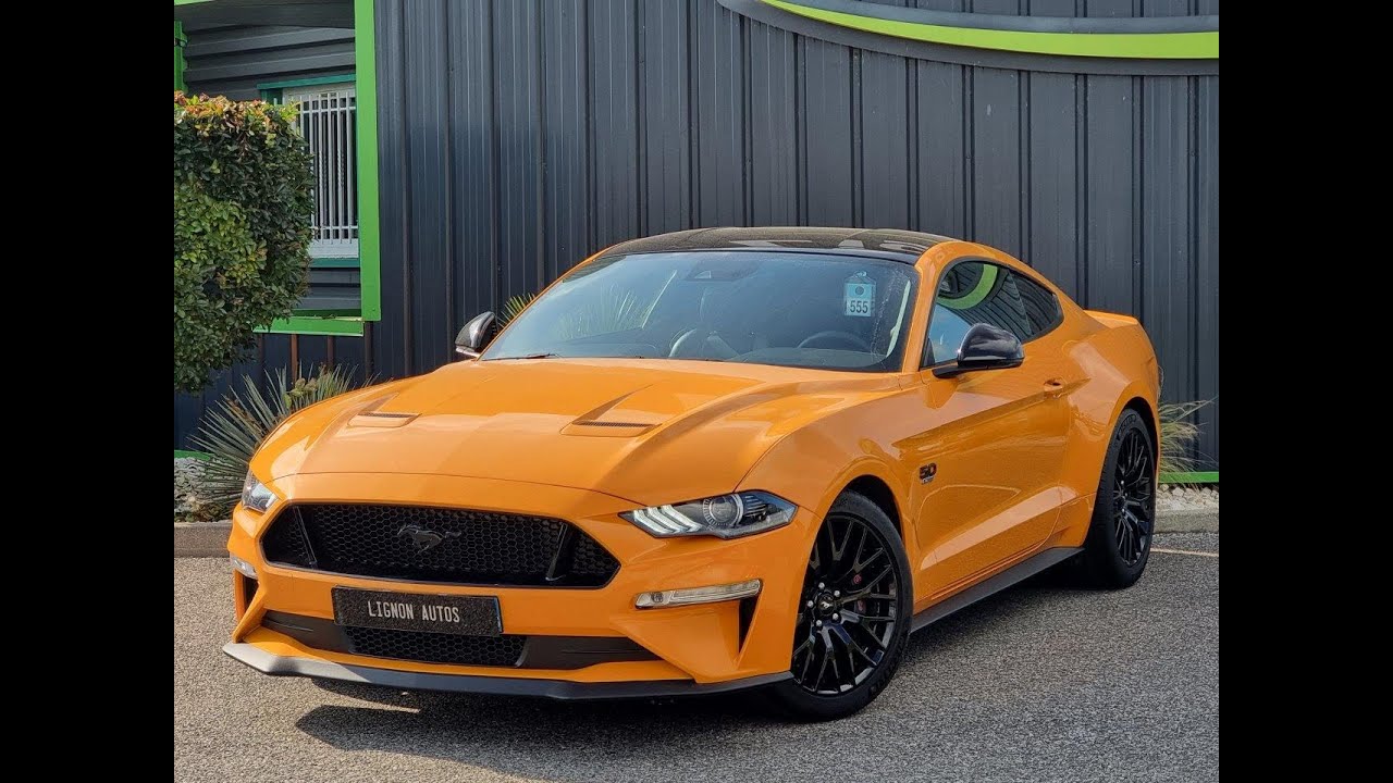 FORD MUSTANG FASTBACK GT 5.0L V8 450 BVA10 ORANGE FURY 2018 - Occasion ...