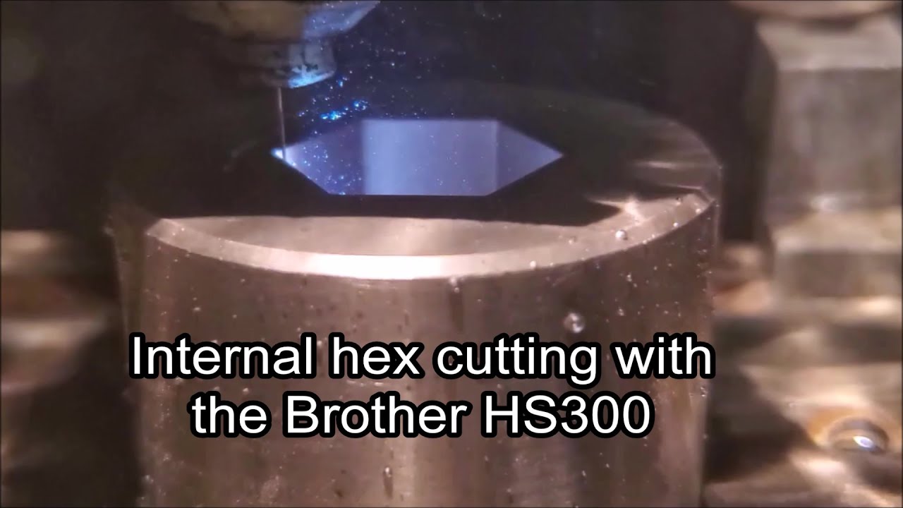 Internal hex cutting with the Brother HS300 - Setup & cutting - YouTube