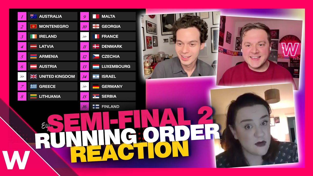 Eurovision 2025: Semi-Final 2 Running Order (REACTION) - YouTube