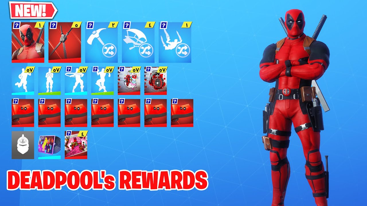 Fortnite | All Deadpool Challenges Rewards.! (Deadpool Skin, Merc Wrap ...