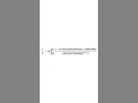 The most accurate value of π [The Chudnovsky Formula] #shorts - YouTube