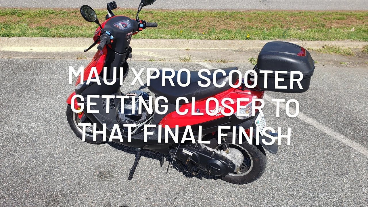 Maui Xpro scooter getting closer to that final finish - YouTube