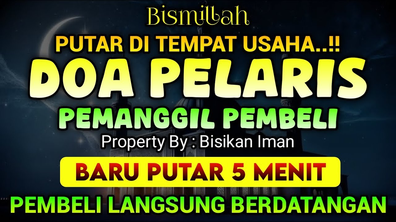 DOA PENGLARIS DAGANGAN !! HANYA 3 MENIT PEMBELI RAMAI BERDATANGAN ...