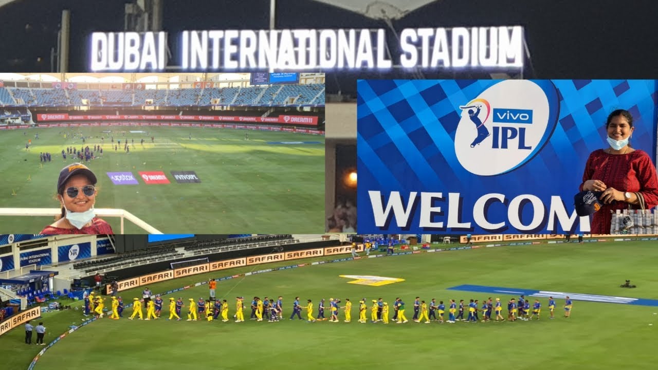 IPL 2021 CSK VS MI IN DUBAI INTERNATIONAL STADIUM || telugu vlogs in ...