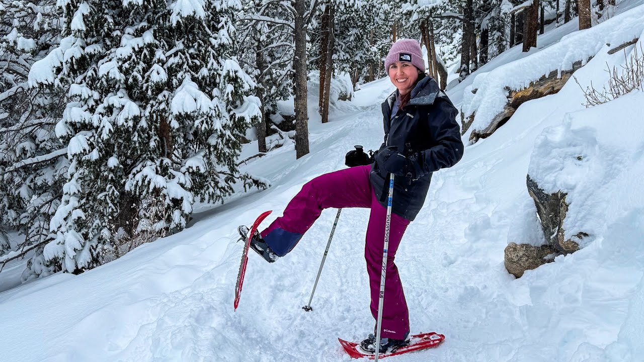 We Tried Snowshoeing in Rocky Mountain National Park - YouTube