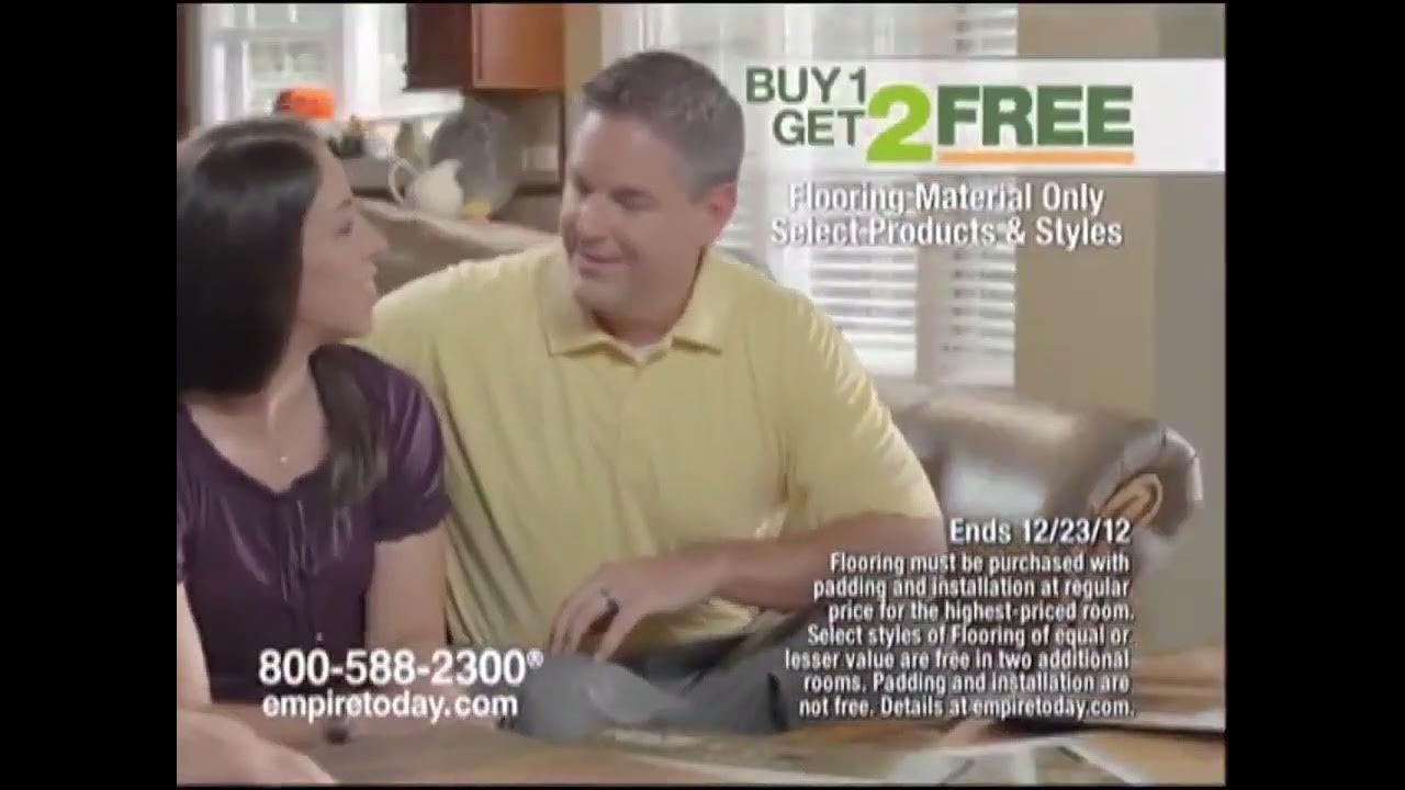 Empire Today Buy 1 Get 2 Free Sale Flooring Commercial 2012 30 Secs - YouTube