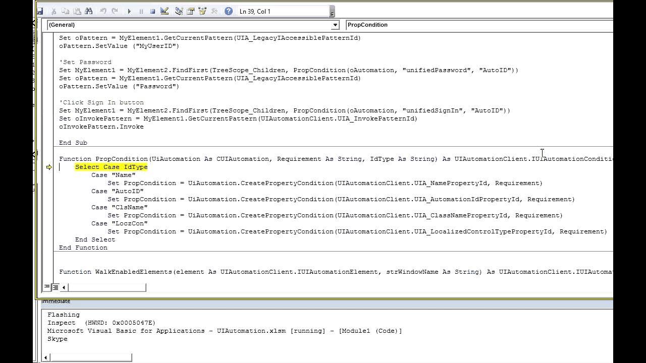 Part 2 UI Automation with Excel VBA using UIAutomationClient dll - YouTube