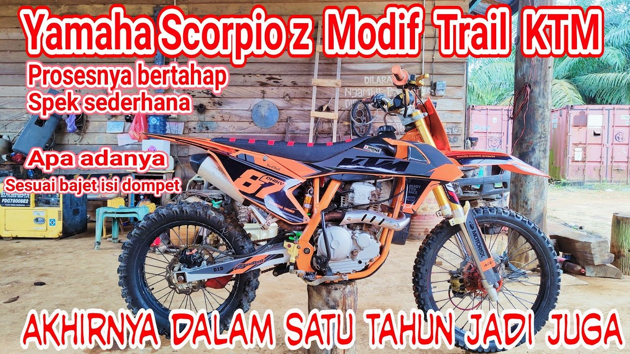 Rewiew Yamaha Scorpio modifikasi Trail KTM 250 || Spek sederhana - YouTube