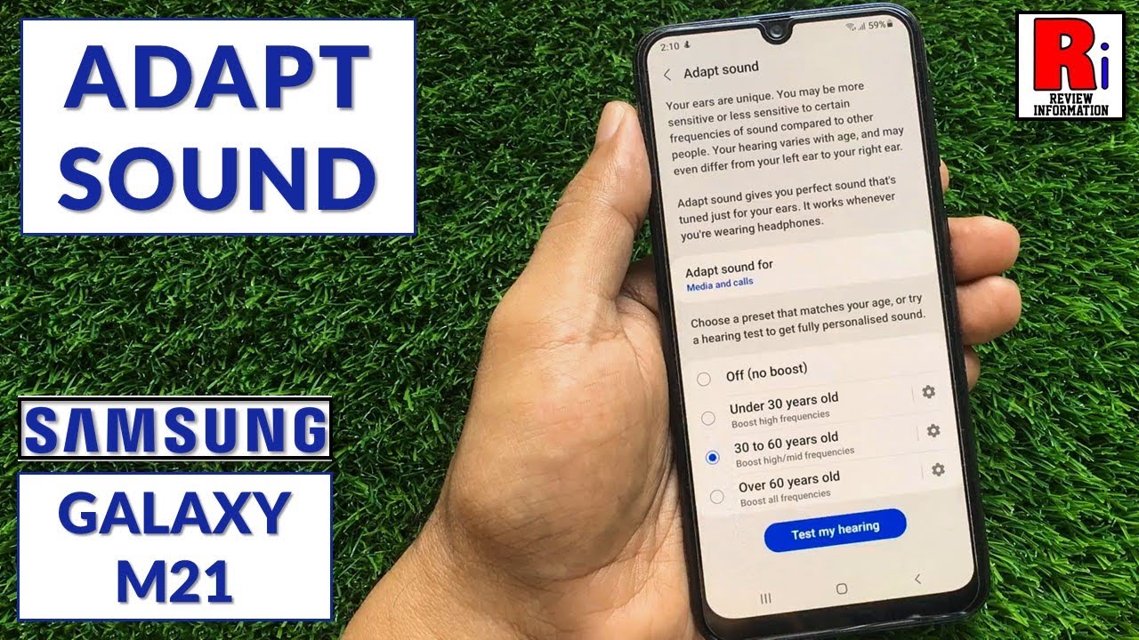 How to Enable Adapt Sound on Samsung Galaxy M21 - YouTube