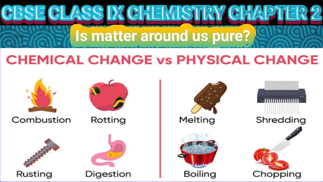 is matter around us pure? CBSE class 9 chemistry chapter 2. Physical ...
