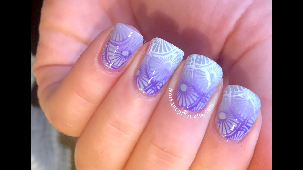 Lilac Gradient Stamping Tutorial - YouTube