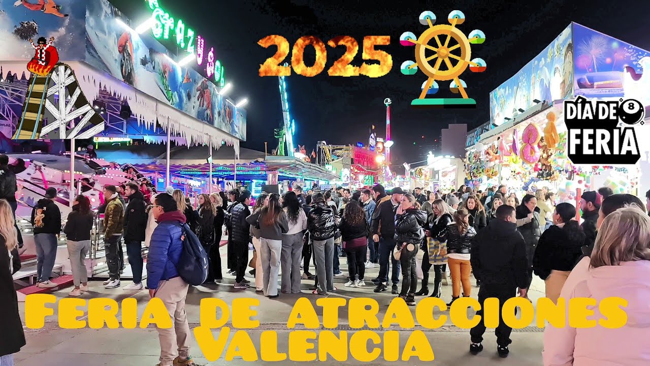 Feria de atracciones 2025. 4K a 60FPS #ferias #navidad #christmas #2025 #valencia #4k #españa ...