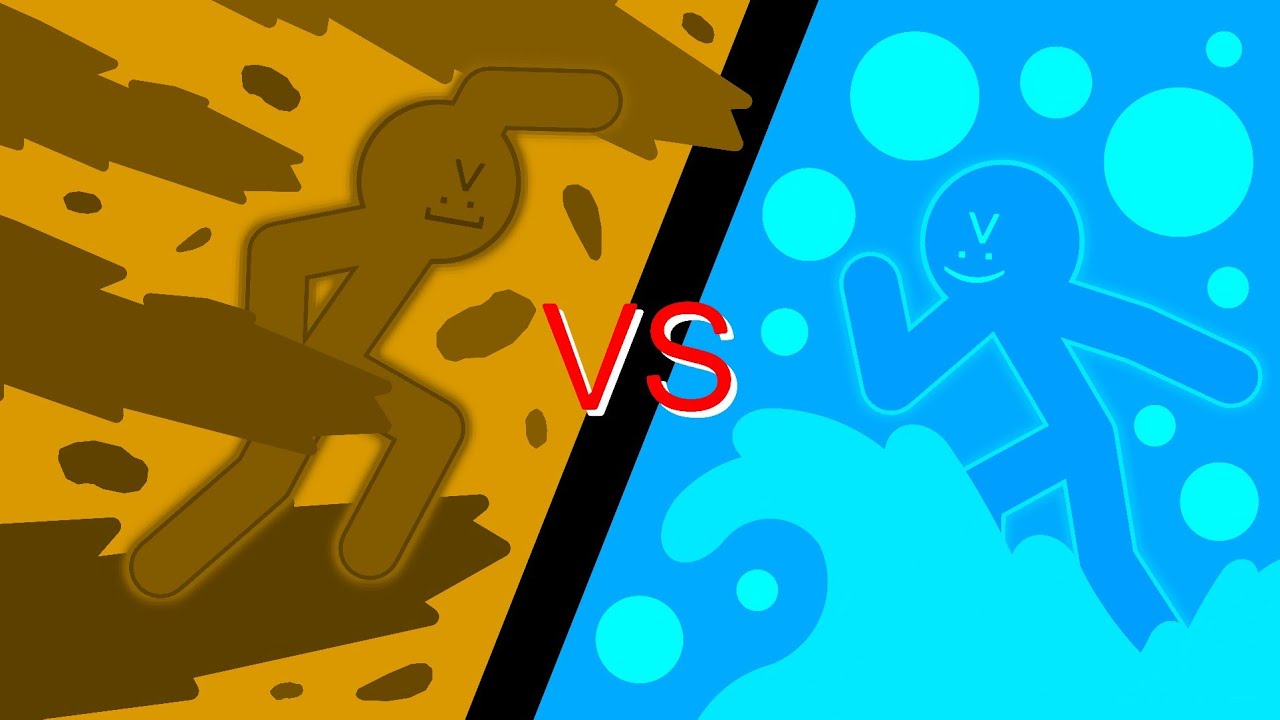 Elements 7 - Earth vs Water [Stick Nodes] - YouTube