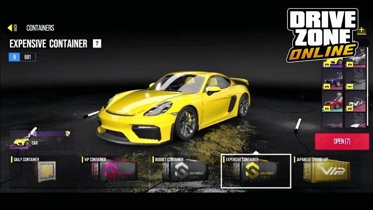 Opening Container in Drive Zone Online Racing Driving Open World Game ...