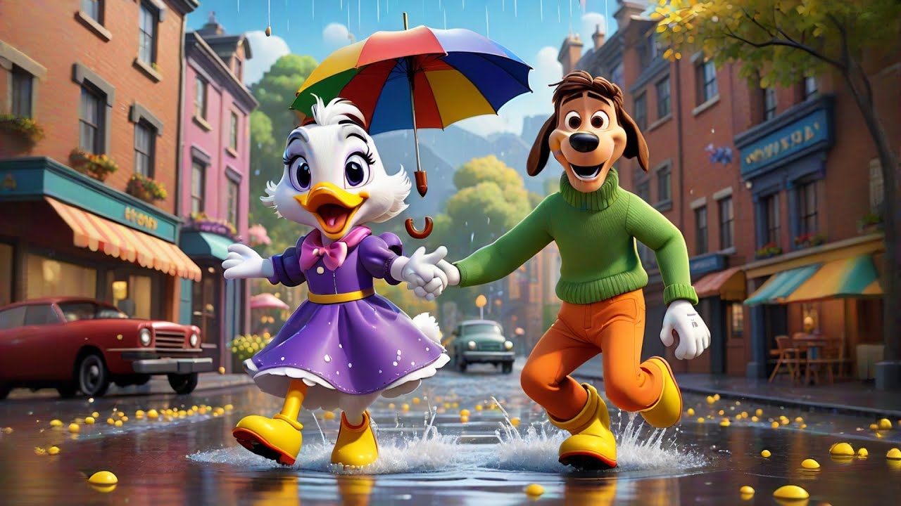 Daisy Duck Sings in Rain | Kids Songs and Nursery Rhymes | Fun Animated ...