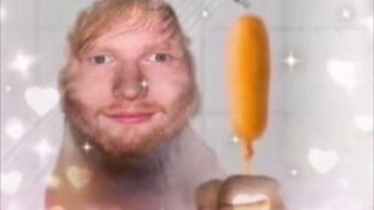 Happy Ed Sheehan shares his corn dog - YouTube
