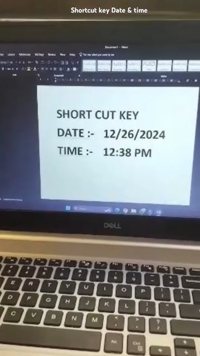How to Insert Date & Time Using Shortcut Keys in MS Word #shorts - YouTube