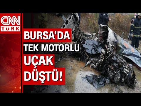 Bursa’da tek motorlu uçak düştü! Vali Yakup Canpolat: 2 kişi hayatını kaybetti