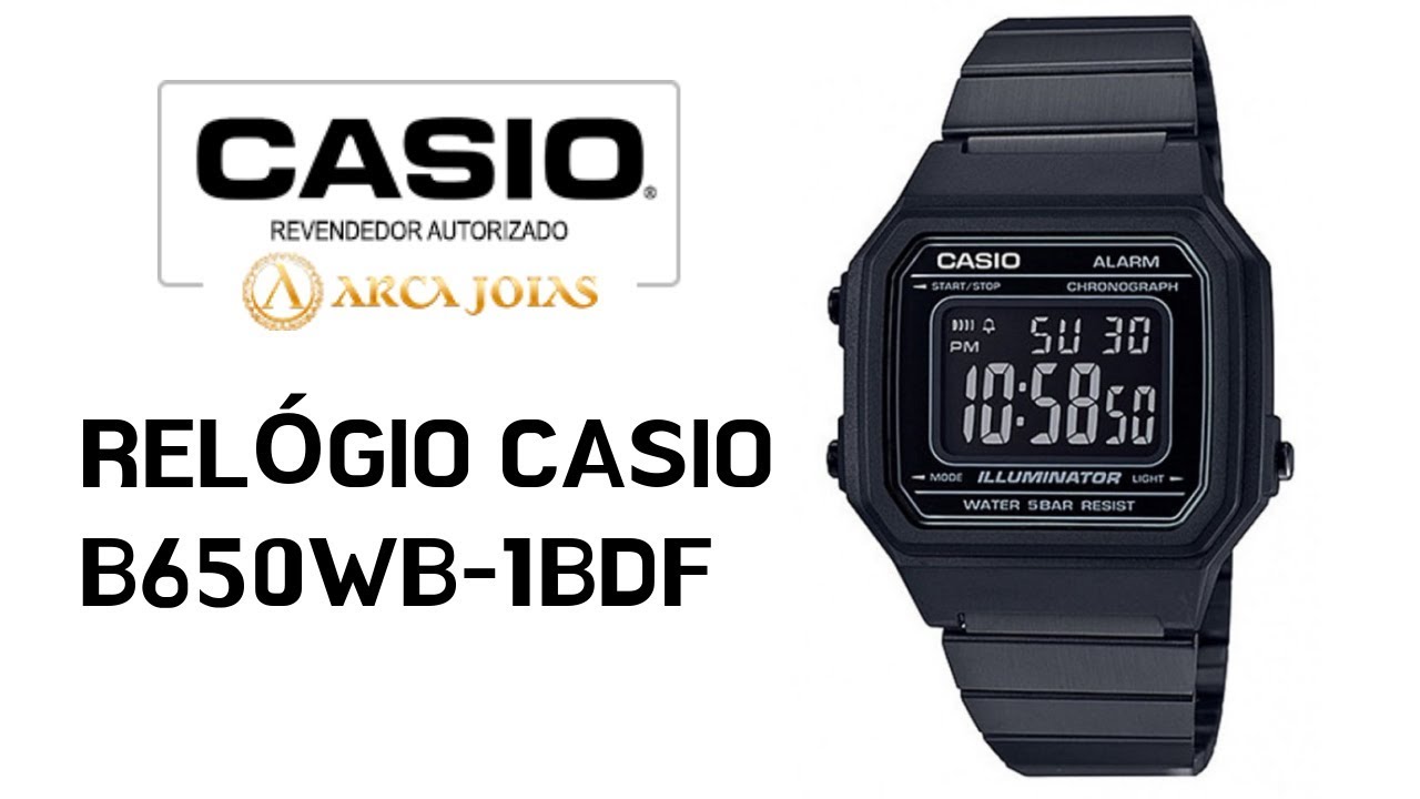 Unboxing Relógio Casio B650WB-1BDF - YouTube