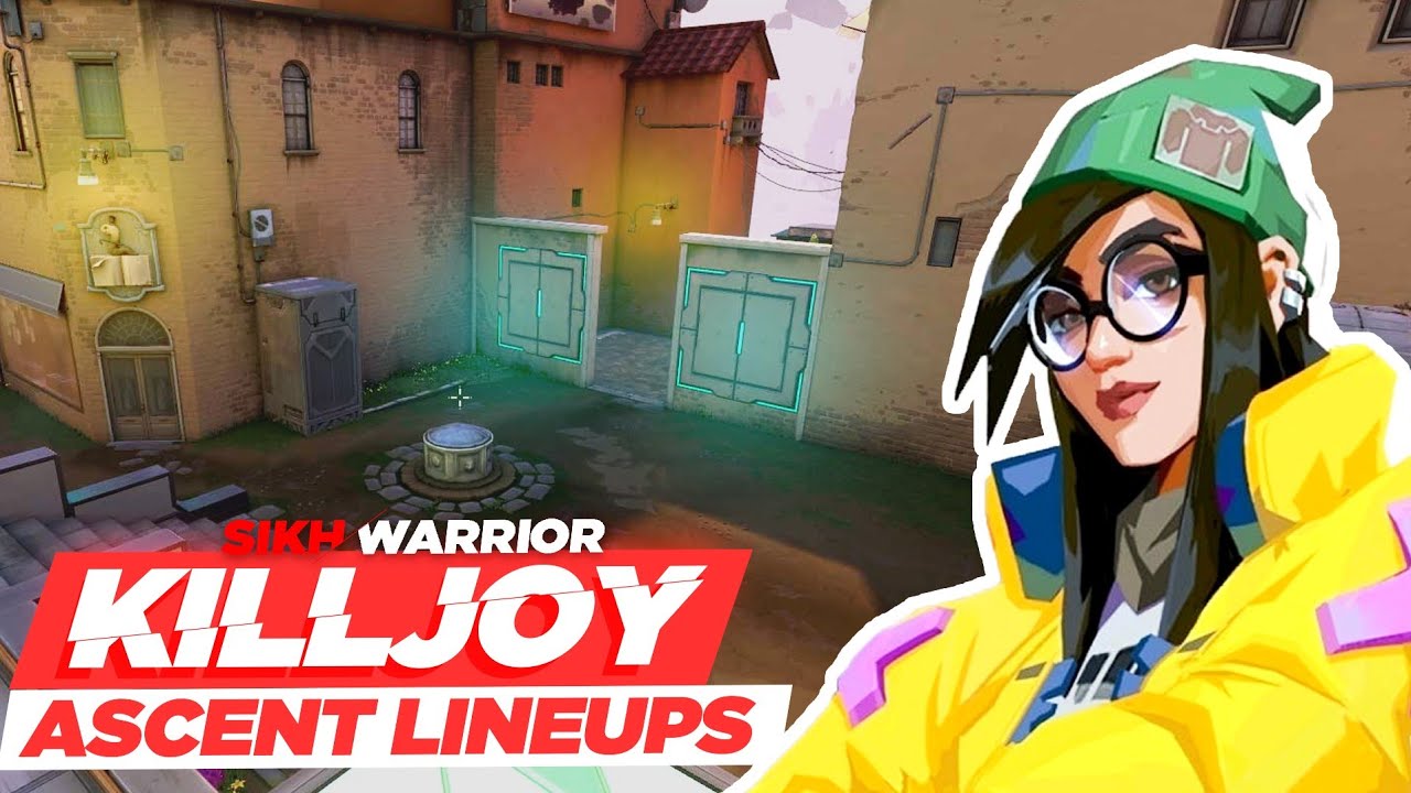 Valorant : Killjoy Lineups for Ascent by Sikhwarrior - YouTube